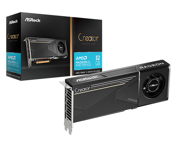 ASRock > AMD Radeon™ AI PRO R9700 Creator 32GB